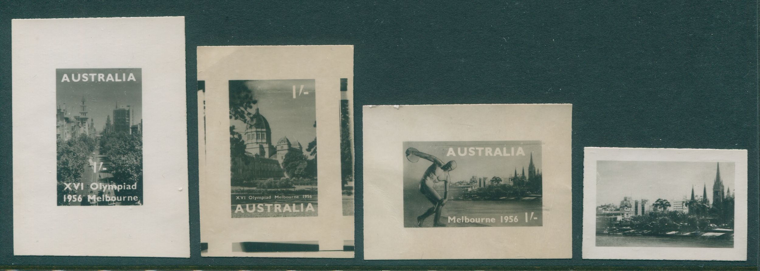 Australia 1956 1s Olympic Games photographic proofs of unadopted ...