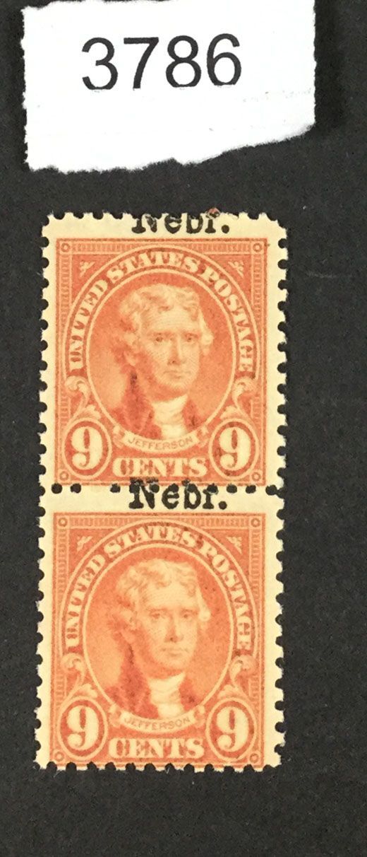 US Stamps #678 VAR. Mint OG NH Pair Overprint Shift LOT #3786 | United ...
