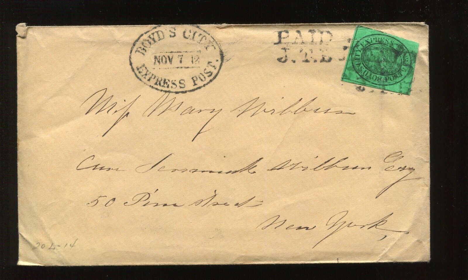 20L14 BOYD'S CITY DISPATCH Used Stamp on Nice Cover (LV 1359) | United ...
