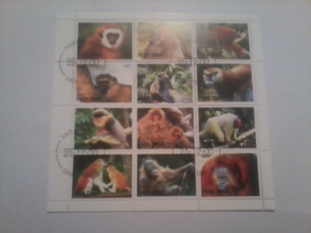 Timor Sheet Used Monkeys Primates Wildlife | Asia - Timor, Stamp / HipStamp
