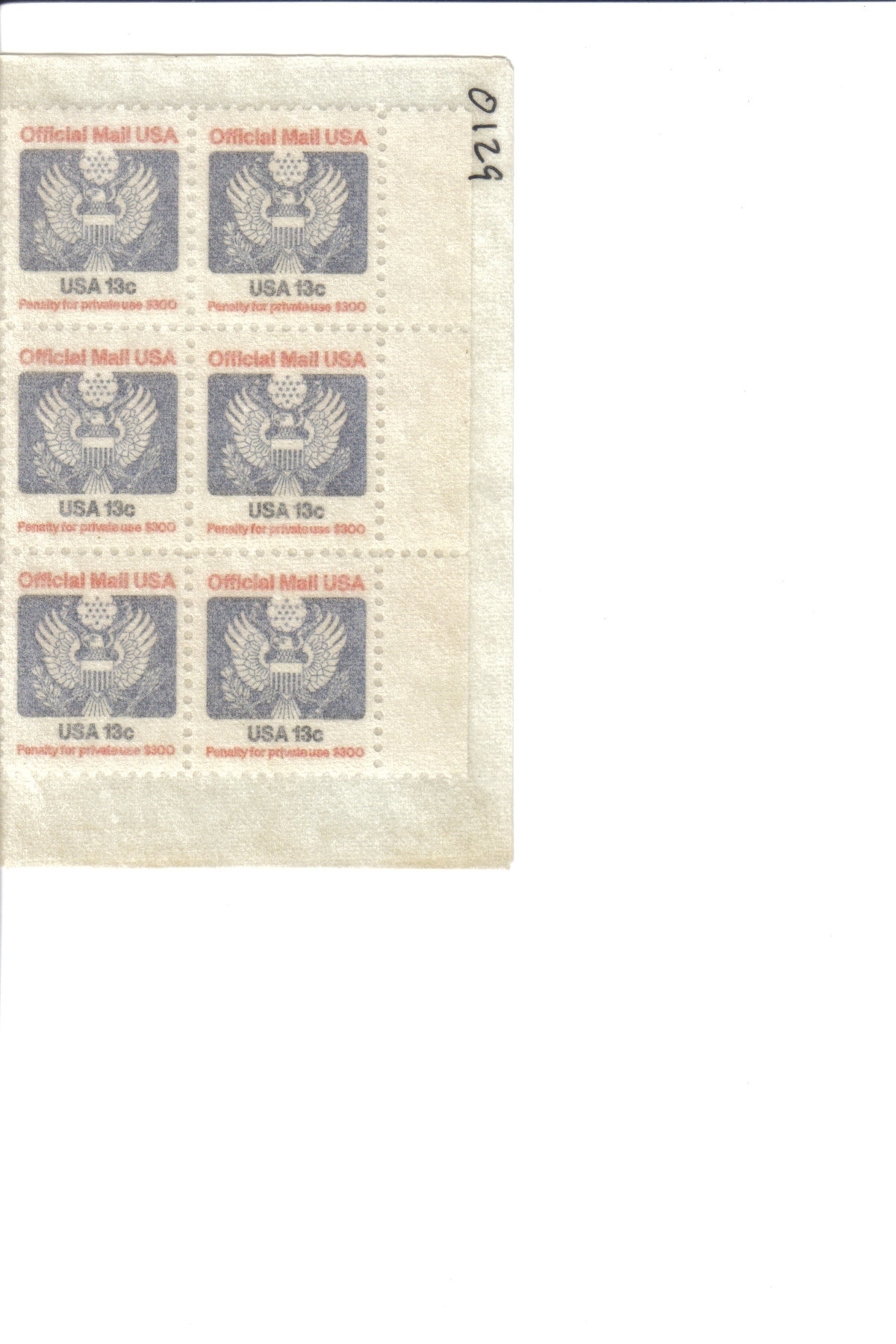Scott US # O129, Block of 6 | United States, Officials Stamp / HipStamp