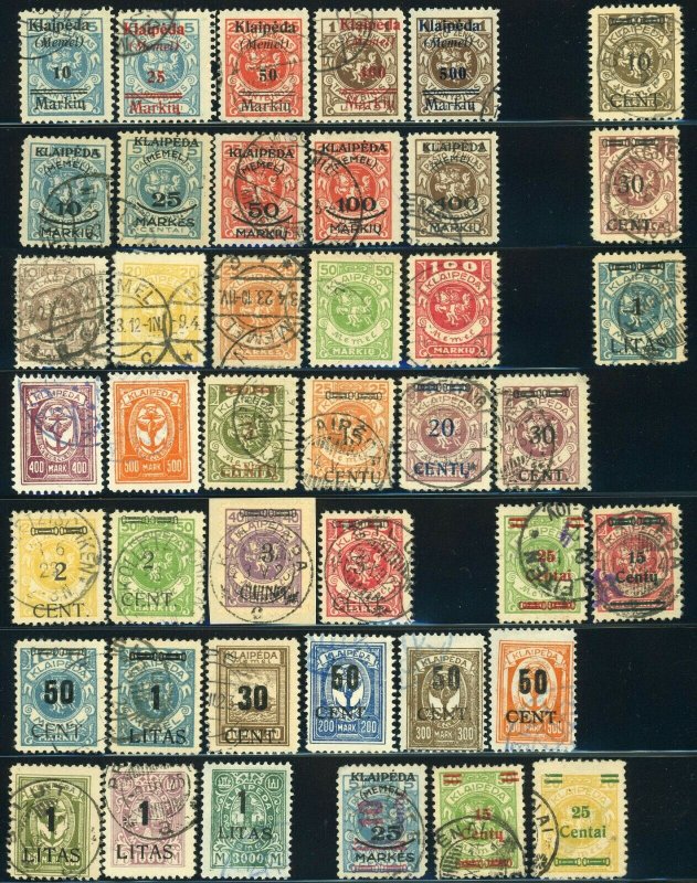 MEMEL Lithuanian Occupation KLAIPEDA Postage Stamp Collection EUROPE ...