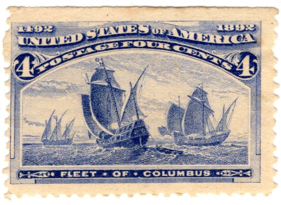 USA SC 233 Fleet of Columbus Ultramarine 4 Cent 1893 | United States ...
