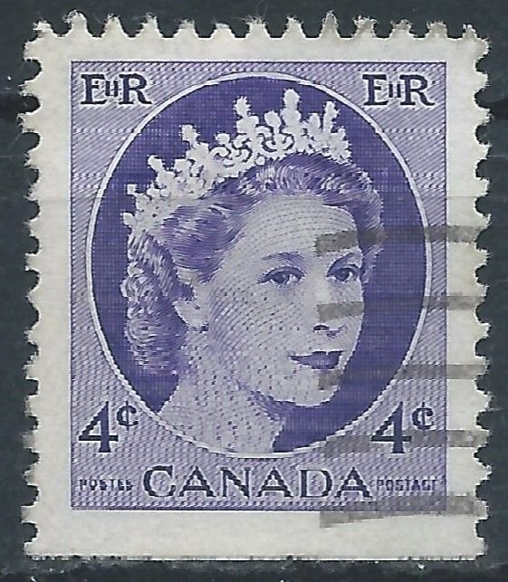 Canada 1954 - 4c Queen Elizabeth definitive - SG466 used | Canada ...