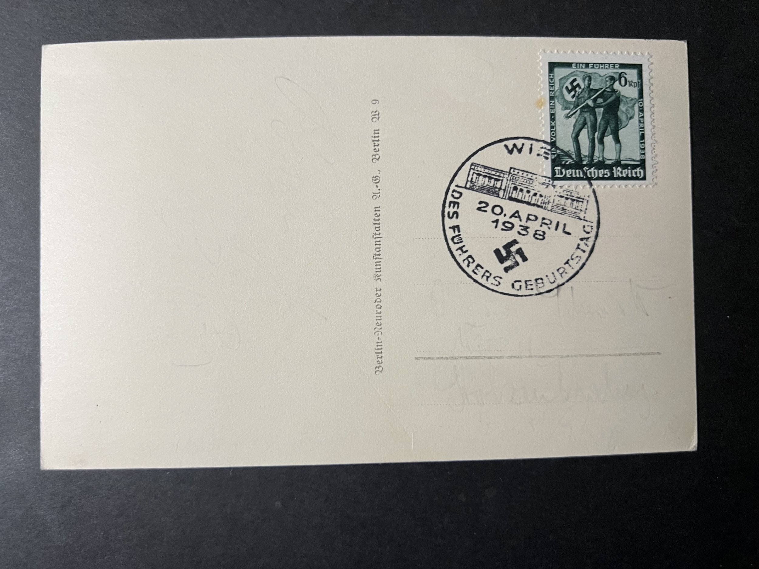 1938 Nazi Germany Postcard Cover Chanceller of the Reich Adolf Hitler ...