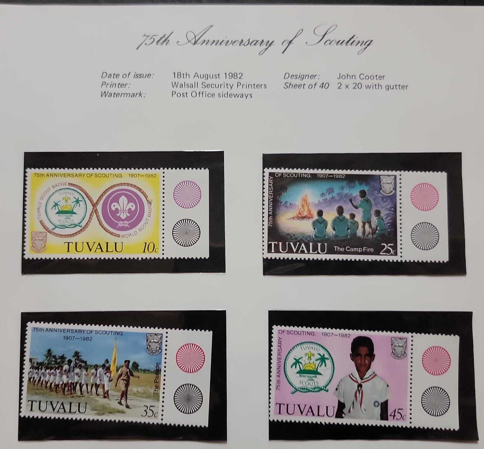 SB) 1982 Tuvalu, Scouts - Scouting, Campfire, Parade, Scout, Emblems ...