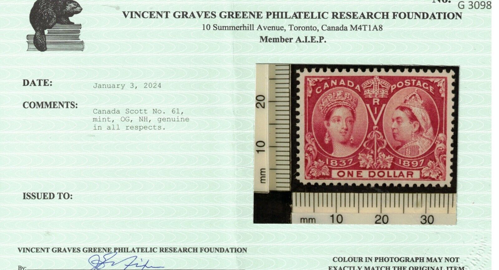 Canada #61 Extra Fine Never Hinged Seldom Seen So Fresh **With ...