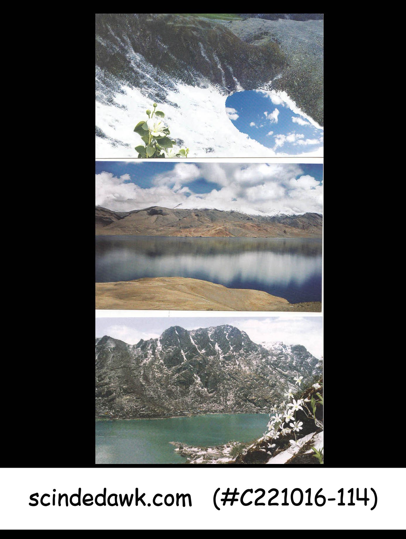 INDIA - HIMALAYAN LAKES 5-Picture Postcard in a FOLDER - COLLECTABLE ...
