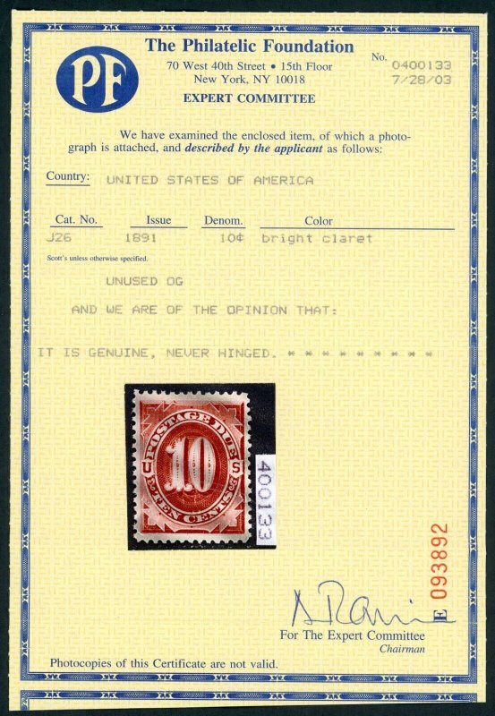 US Sc#J26 Mint Graded 85j With PSE and PF Certificate AK 5/29/24 ...