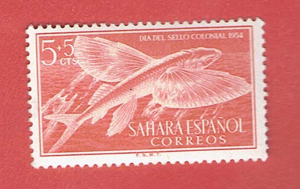 Spanish Sahara Scott#B31 1954 Mirrorwing Flying Fish - MNH | Europe ...