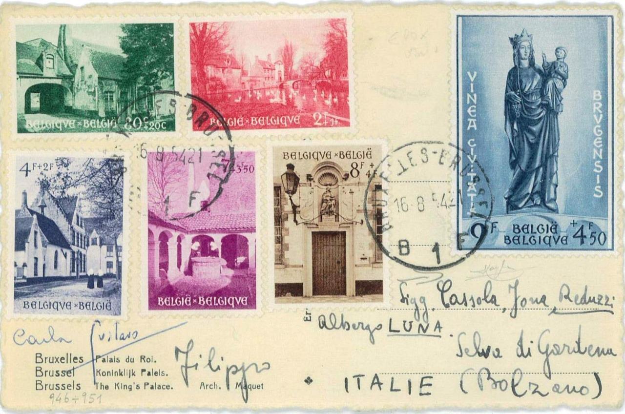 P0356 - Belgium Belgique - Postal History - Mi # 995/100 on Card 1954 ...