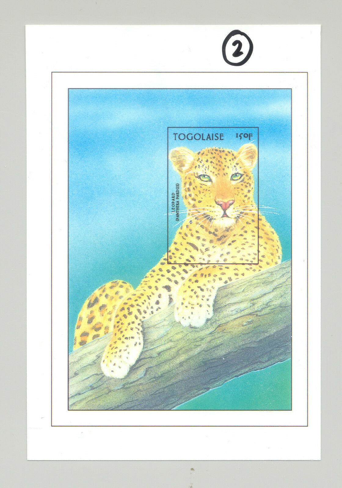 Togo #1728 Leopard, Wild Cats 1v S/S Imperf Chromalin Proof Unissued ...