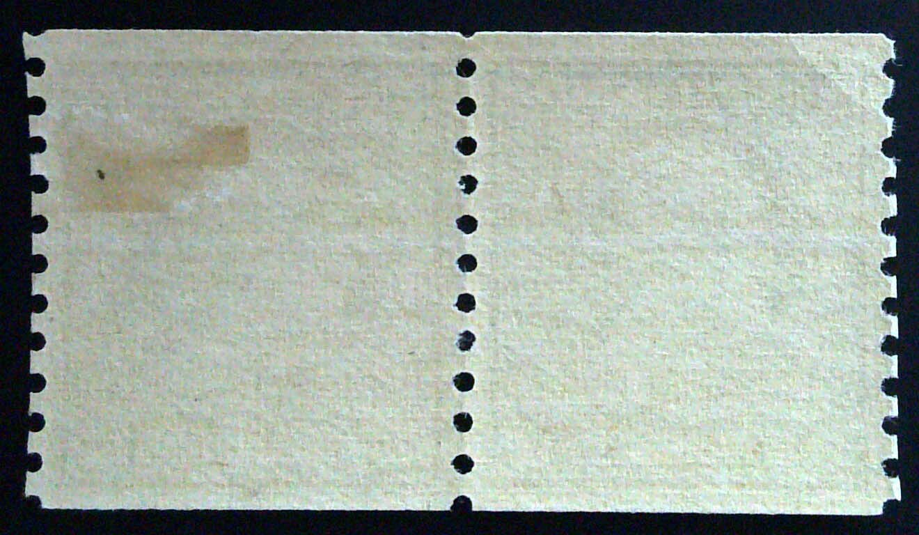 Scott#496 -VF - 5c Blue - Large Hole - Joint Line Pair-Washington - HR ...