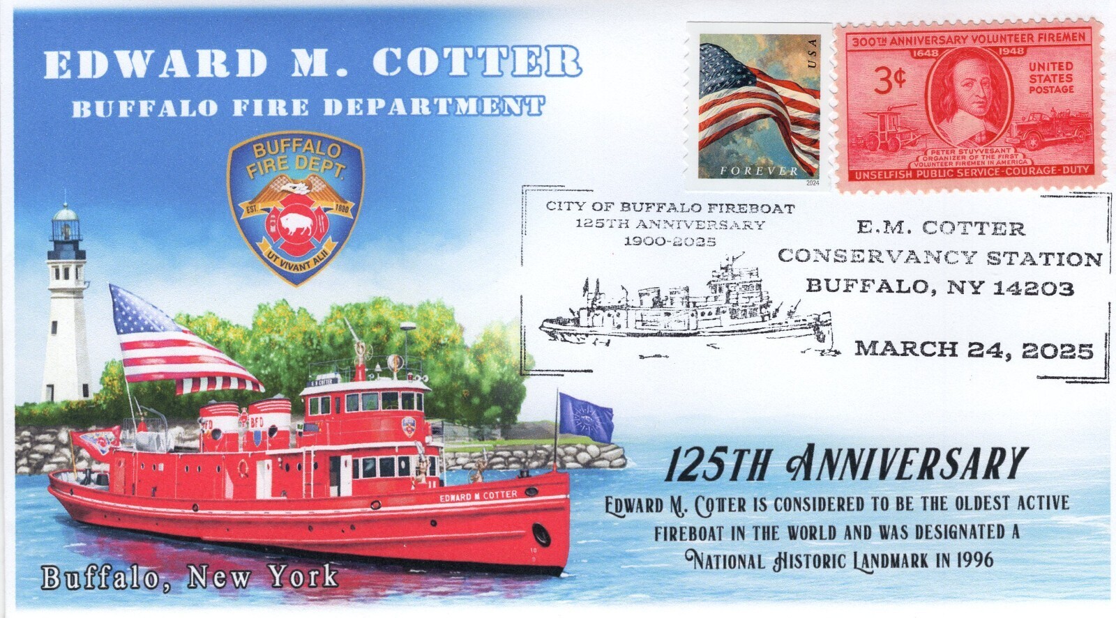 25-152, 2025, Edward M. Cotter, Pictorial Postmark, Event Cover ...