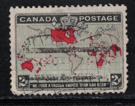 CANADA Scott # 85 Used - World Map Showing British Empire | Canada ...