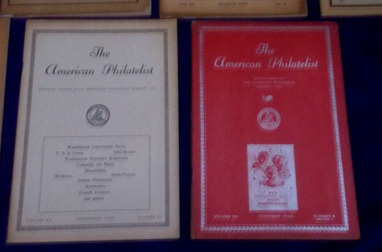THE AMERICAN PHILATELIST, 11 magazines collection, July 1949 / December ...