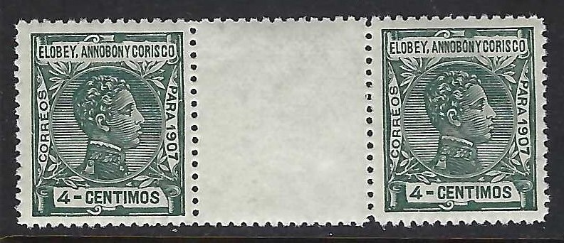 Elobey , Annobon y Corisco 42 MNH GUTTER PAIR A1115 | Africa ...