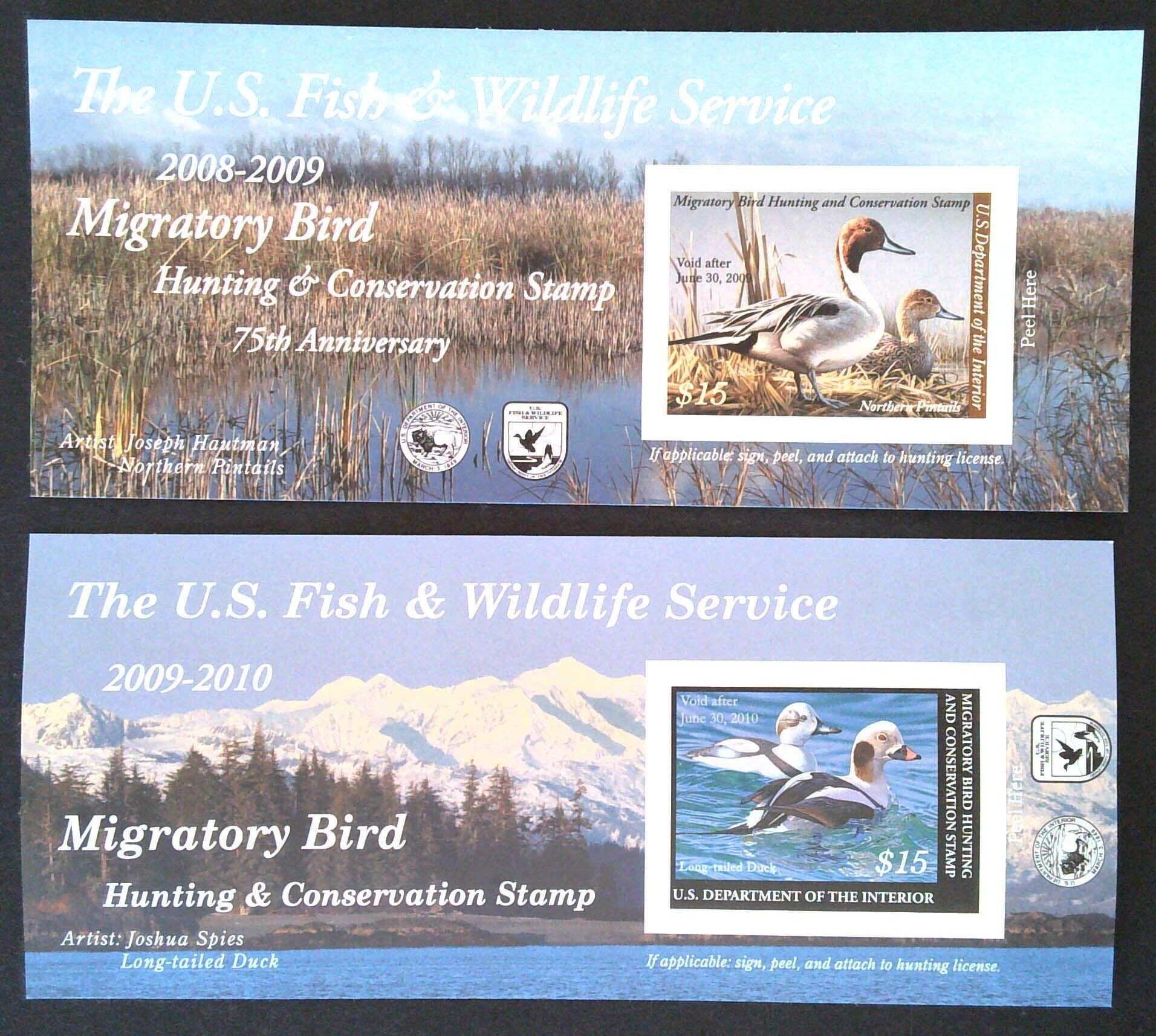 Scott #RW75A-76A - VF - Hunting Permit Stamps - MNH - Lot - 2008&2009 ...