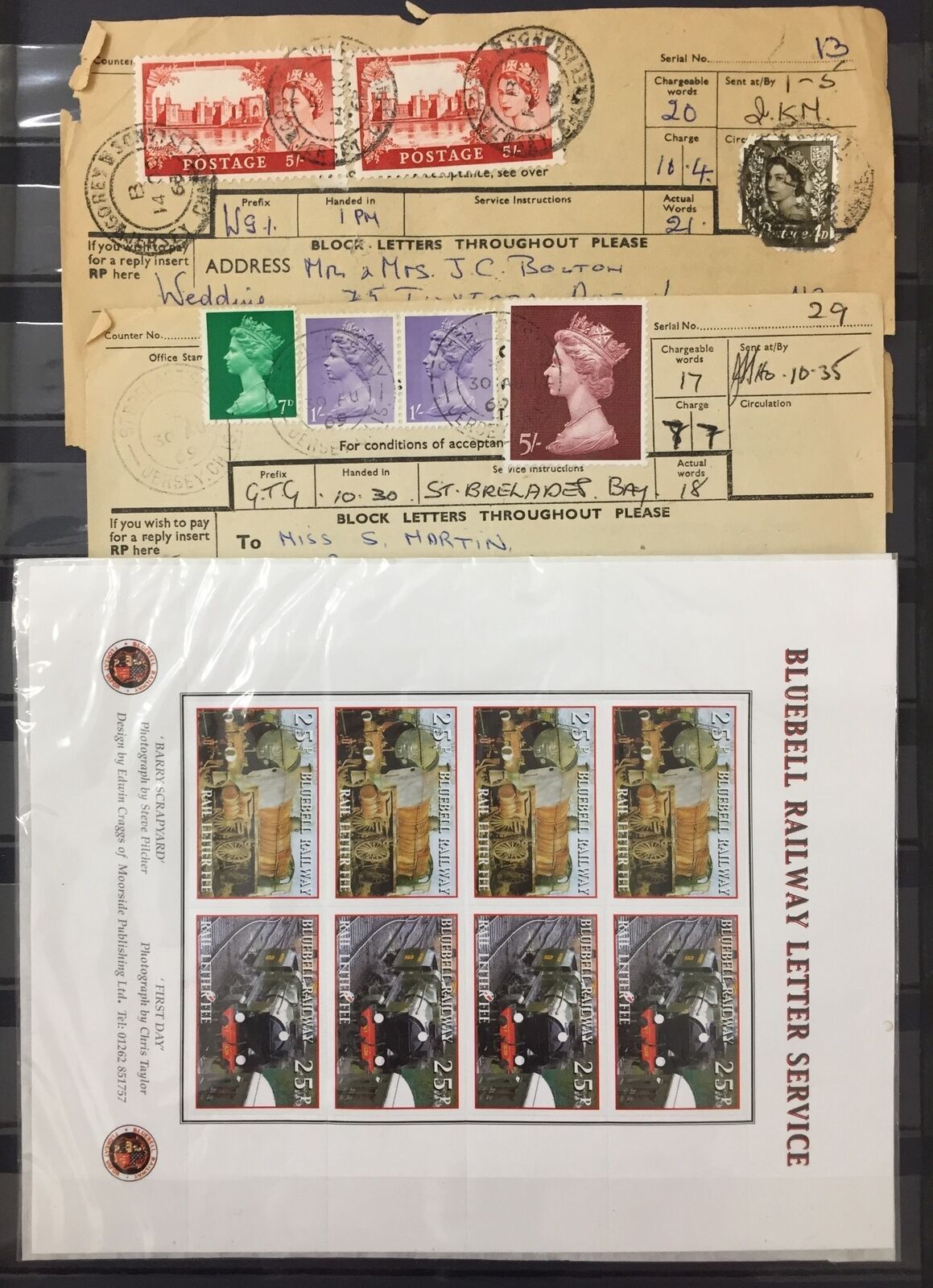 GB Trains Railways Stamps Booklets Cards Covers Packs Mixture (Apx 50 ...