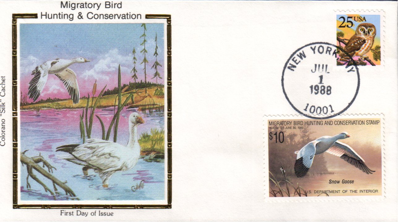 #RW55 Snow Goose - NY Colorano FDC | United States, Duck Stamps ...