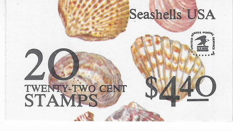 US# BK146 -2117-2121 22c /Sea Shell Booklet $4.40 (MNH) CV $9.00 ...