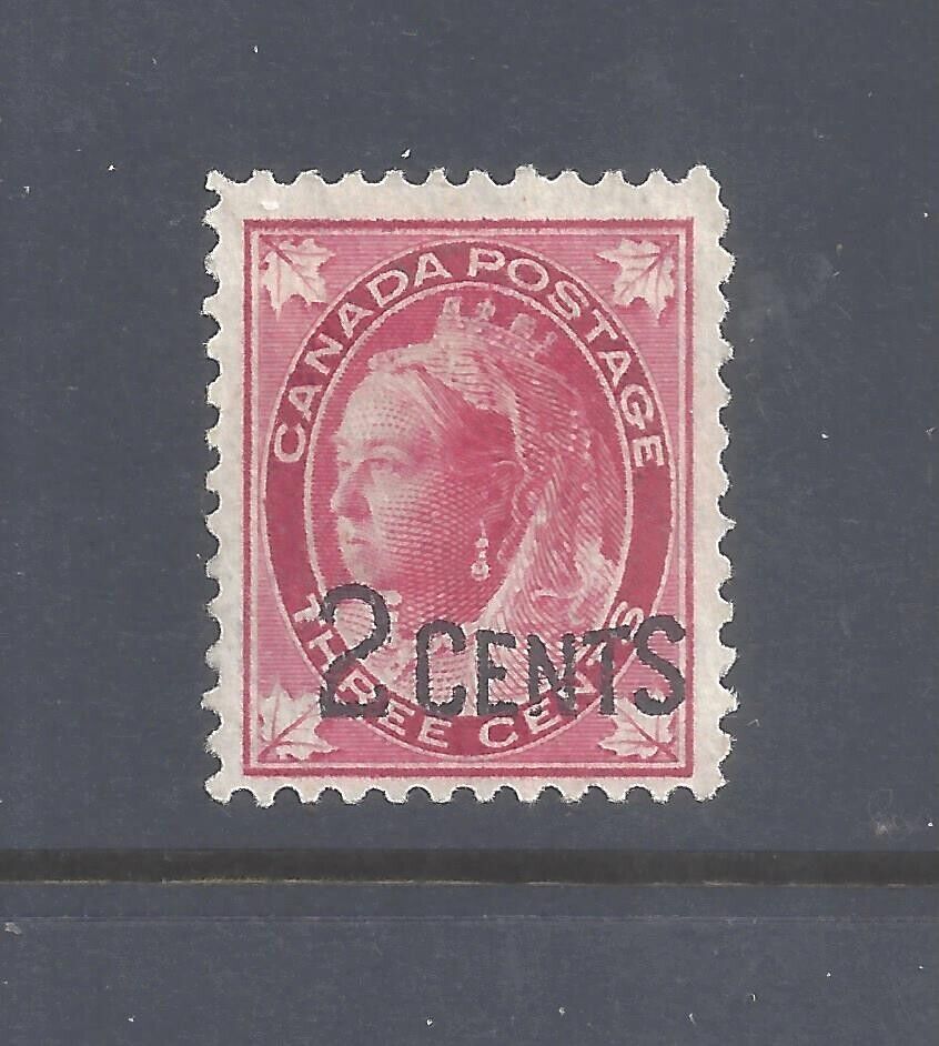 Canada # 87 Mint 2c Overprint on 3c Queen Victoria Leaf Issue Bs28552 ...