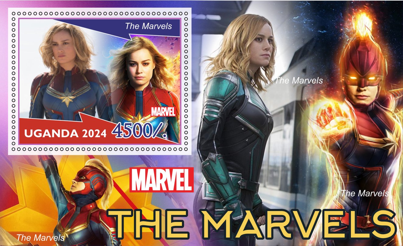 Stamps. Marvel 8 sheet perforated 2024 year | Africa - Uganda, General ...