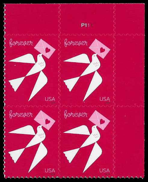 PCBstamps US #5826 PB $2.64(4x$.66c)Love, P1, MNH, (PB-2) | United ...