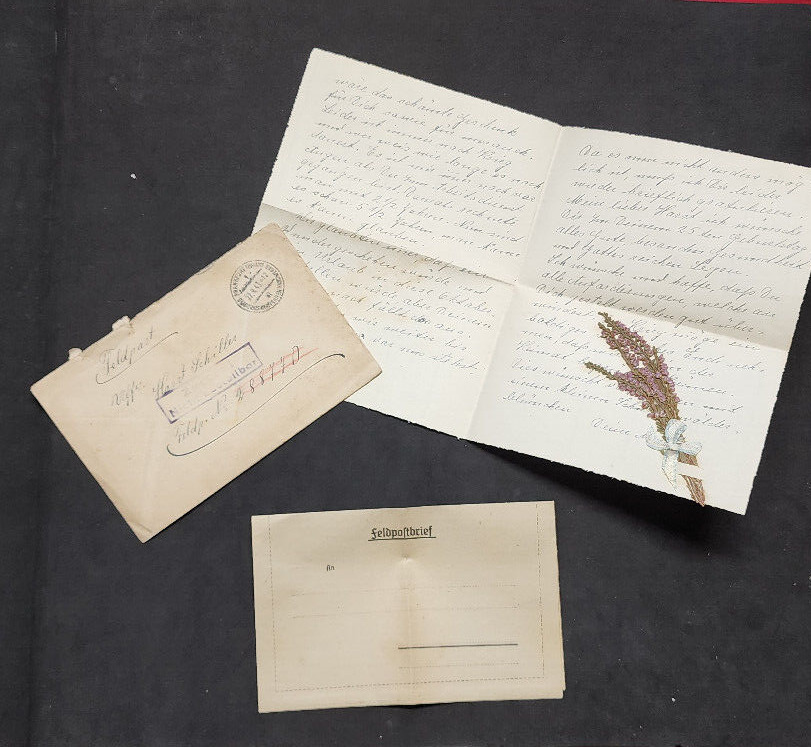 RARE WWII German Feldpost Letter KC Holder Luftwaffe war Hero HORST ...