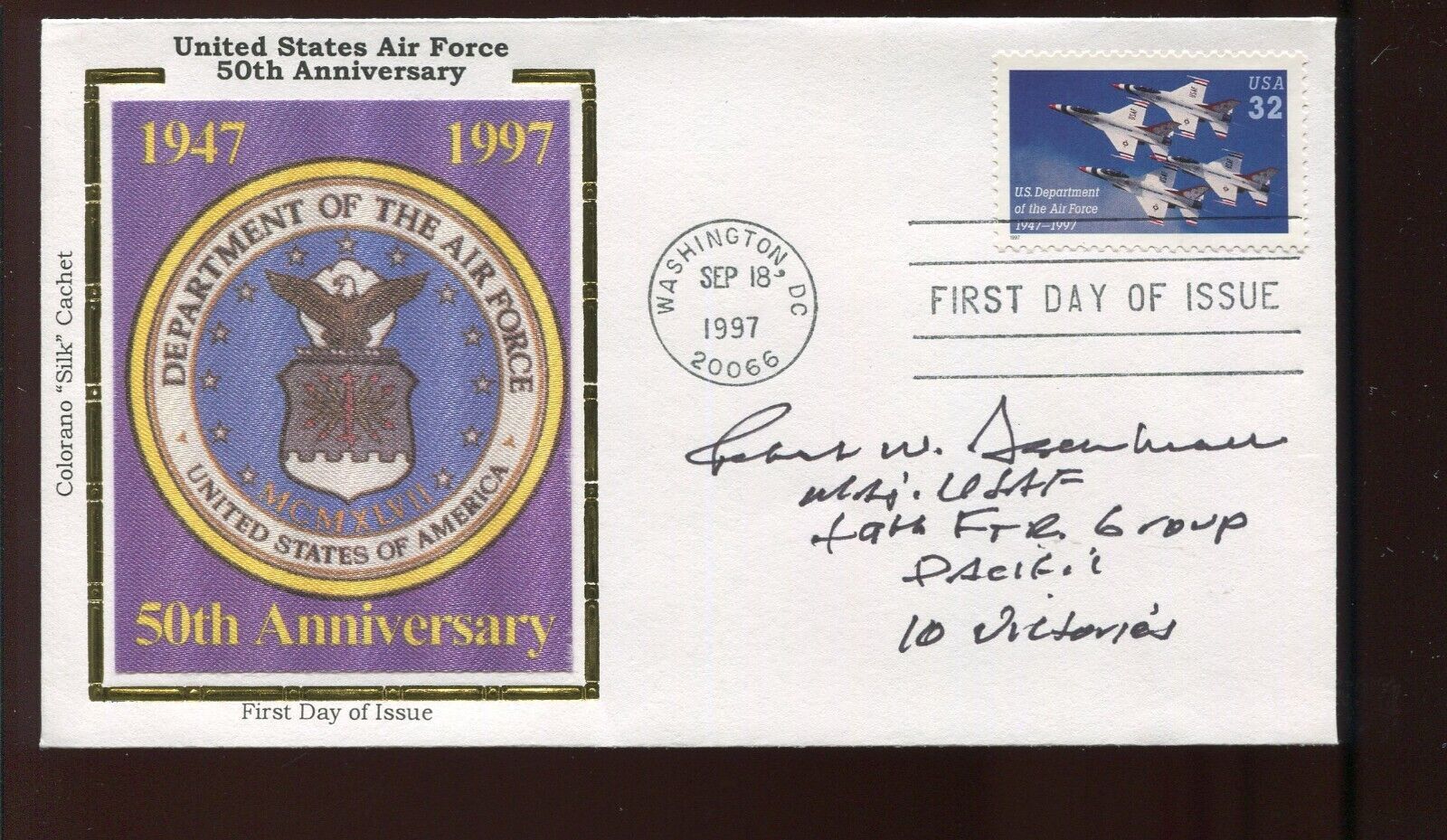 Robert Aschenbrenner WW2 Fighter Pilot ACE Signed Cover Lv4055 | United ...