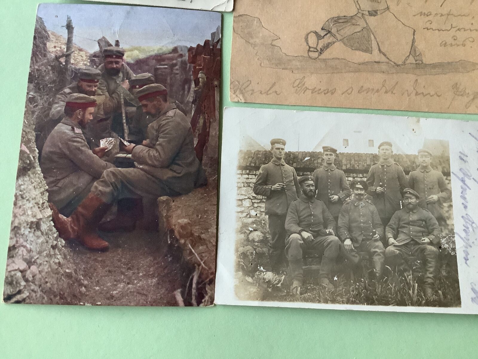 Germany WW1 illustrated military postal service postcards 8 items Ref ...