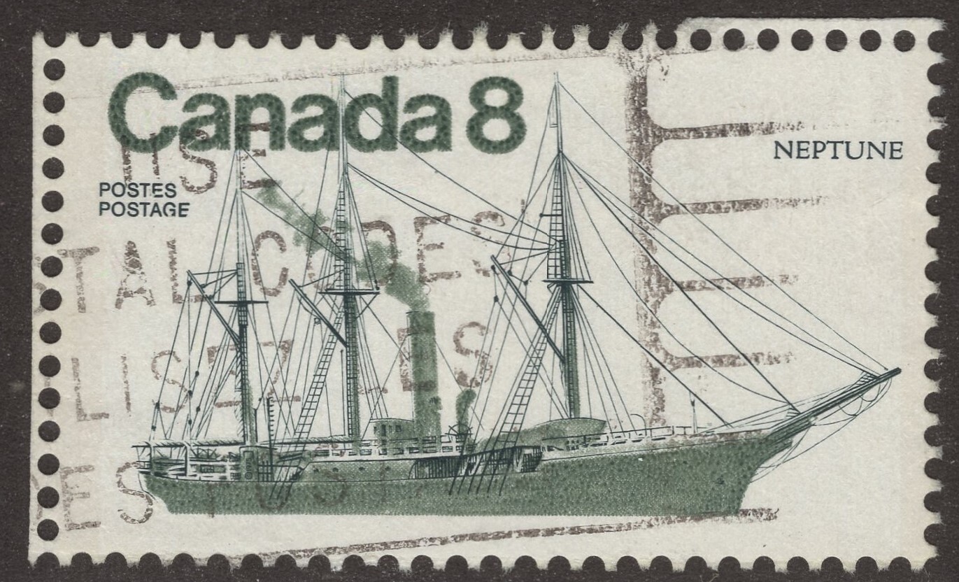 Used 671i Ship Neptune 8c | Canada, General Issue Stamp / HipStamp