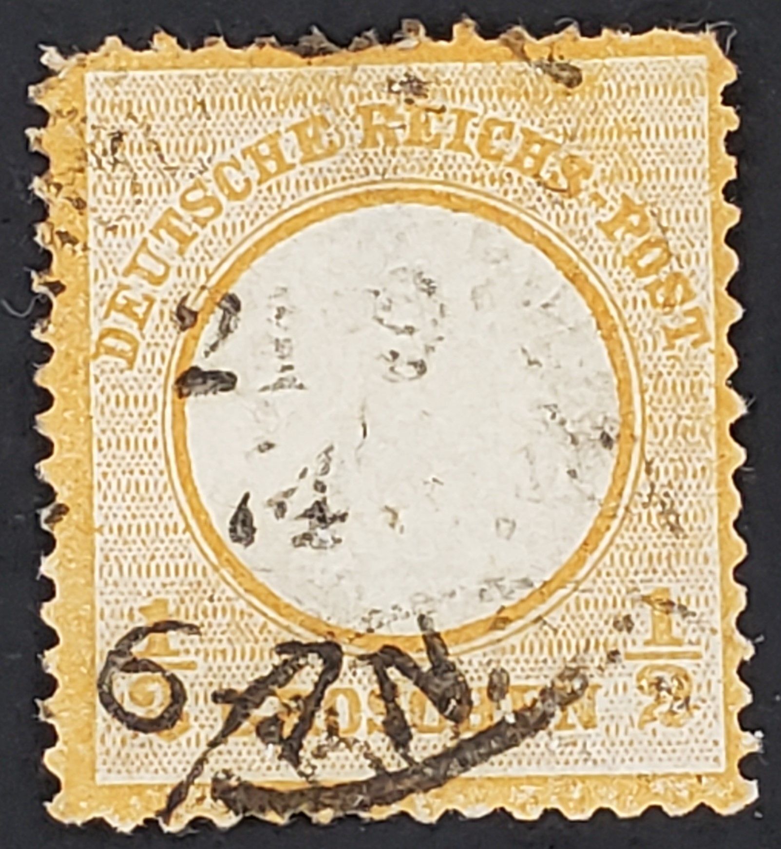 Germany, Scott #3a, F-VF used, small thin, tiny pinhole, short perfs ...