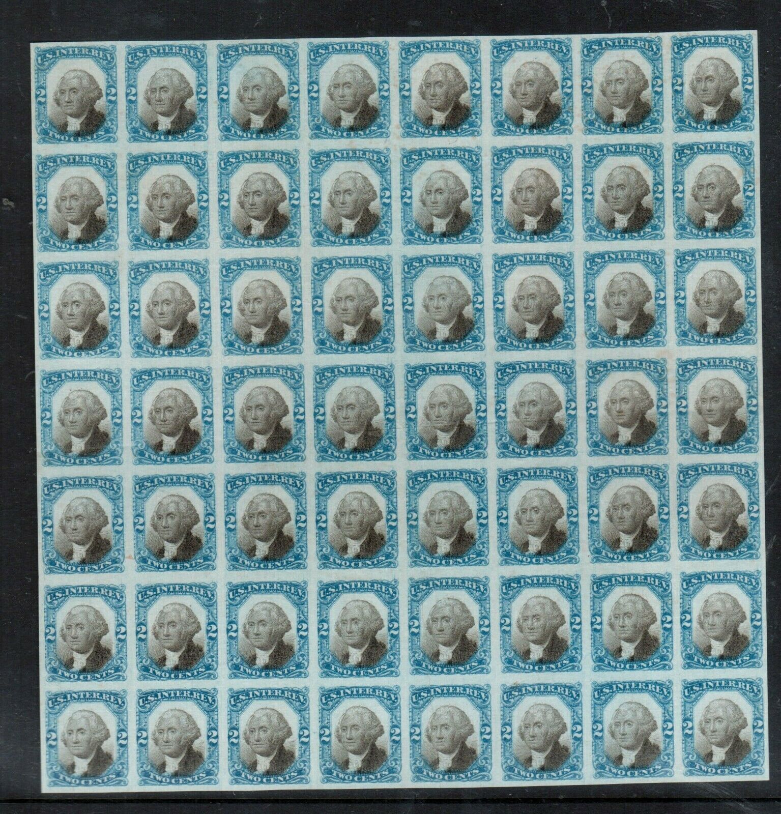 USA #R104TC5a Very Fine Block Of 56 On Bond Paper | United States, Back ...