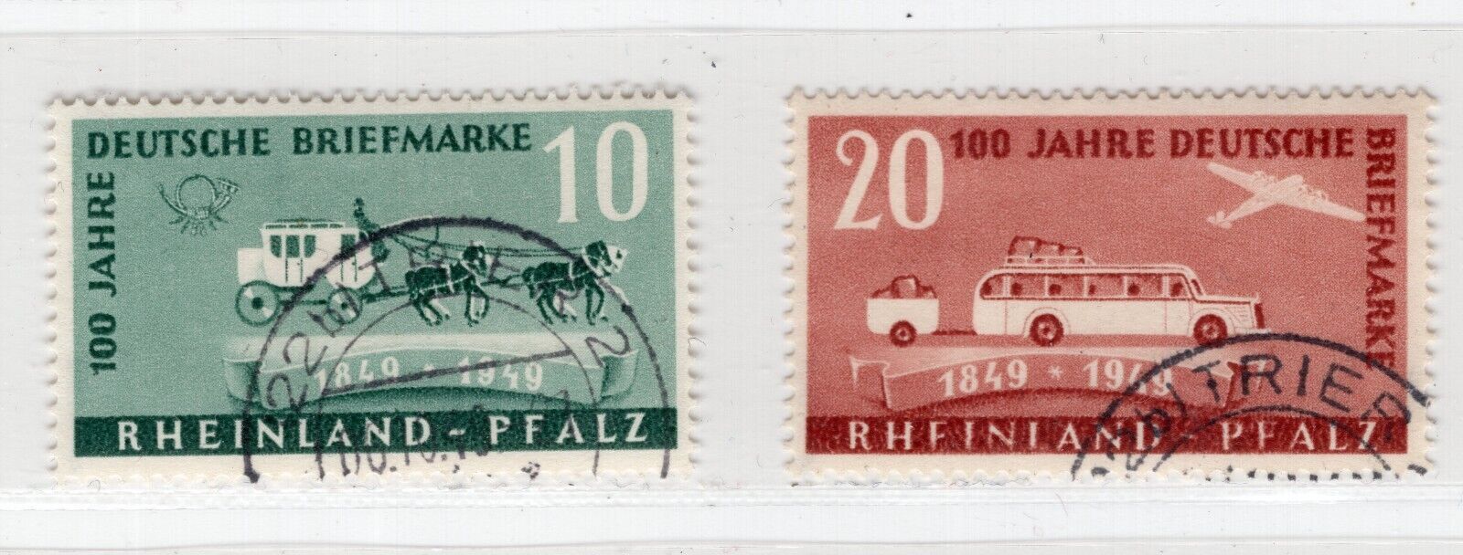 Germany French Zone Rhine Palatinate 1948 6n39-6n40 VFU Expertized ...