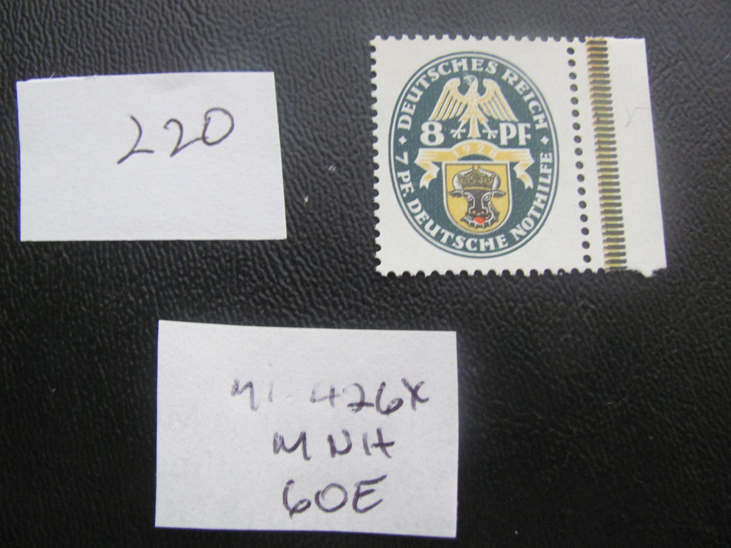 Germany 1928 MI. 426x Watermark XF 60 Euros (220) | Europe - Germany ...