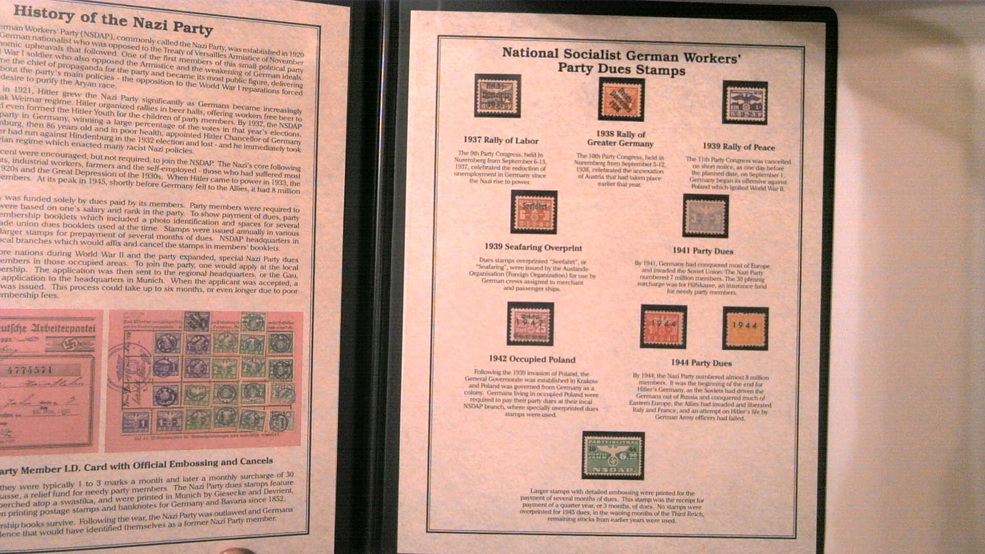 National Socialist German Worker'S Party DUE Stamp Collection in Album ...