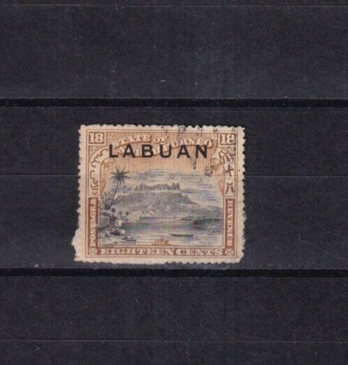 SA41e Labuan, Malaysia 1897 Mount Kinabalu used stamp CV$90 | Asia ...