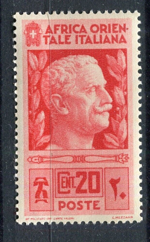 ITALIAN COLONIES AFRICA; 1938 early Pictorial issue Mint hinged 20c ...