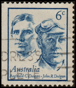 Australia 454 - Used - 6c Reginald and John Duigan, Aviators (1970) (cv ...