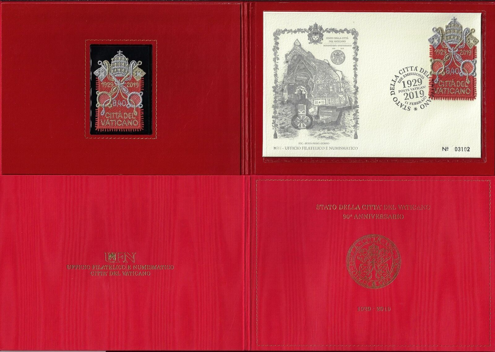 2019 Vatican City: Foundation of the Vatican City State Fabric stamp ...