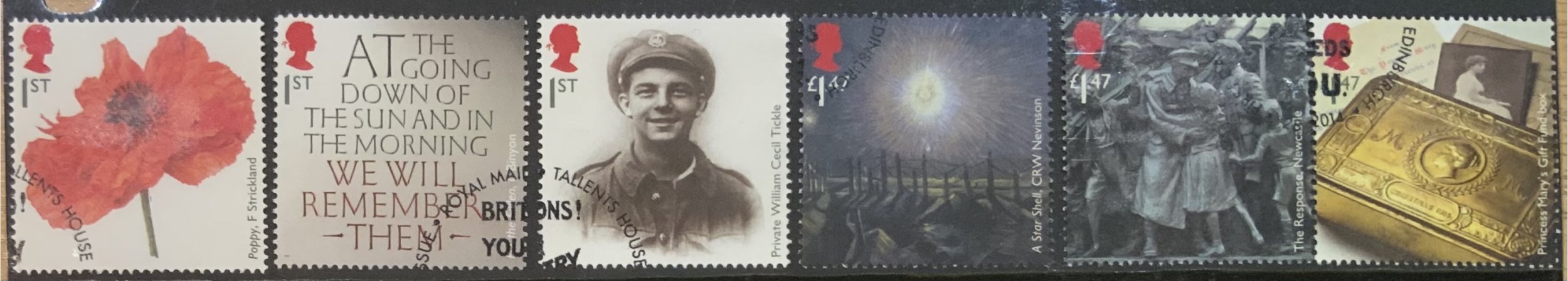 Great Britain 2014 WW1 Centenary SET Sg3626/3631 Used | Great Britain ...