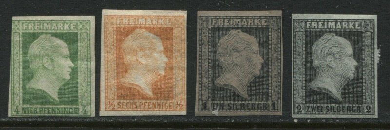 Prussia 1850-56 4 pf to 2 silver groschen mint o.g. hinged | Europe ...