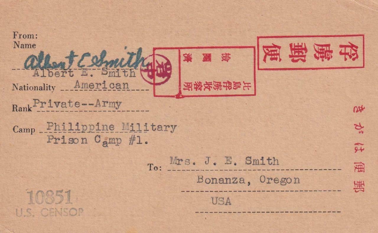 1943, WW2: US POW at Philippine Camp #1, See Remark (C4197) | United ...