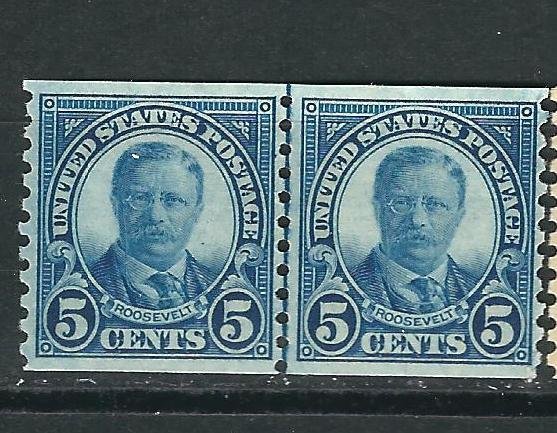 US 602 Line Pair MNH F/VF 1924 SCV $22.50 | United States, General ...
