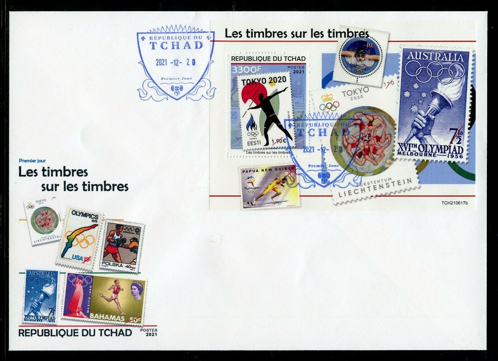 Chad 2021 Olympics Stamp on Stamp S/S Depicting Previously Released ...