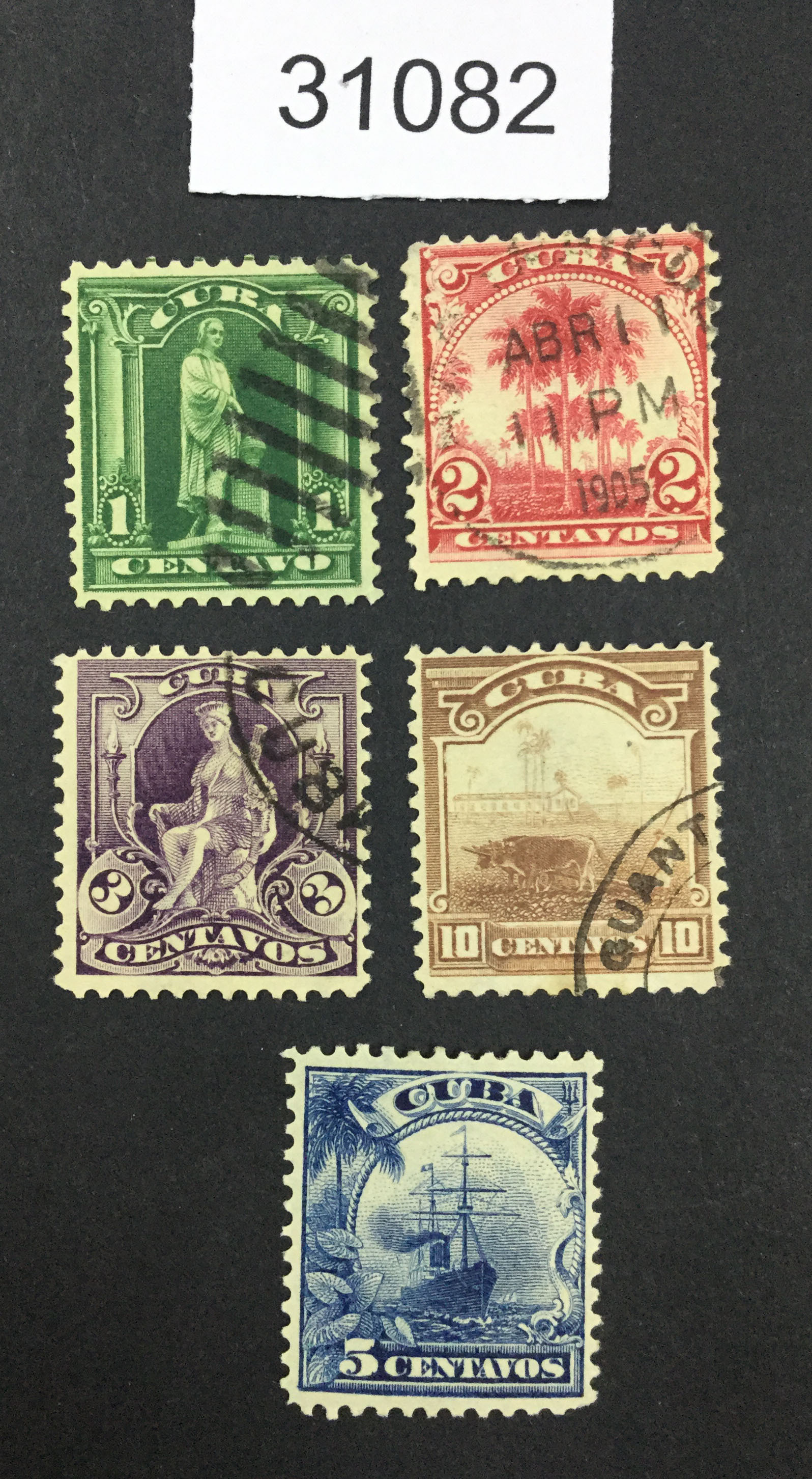 US Stamps Cuba #227-231 Used/1 Mint OG H(5C) LOT #31082 | United States ...