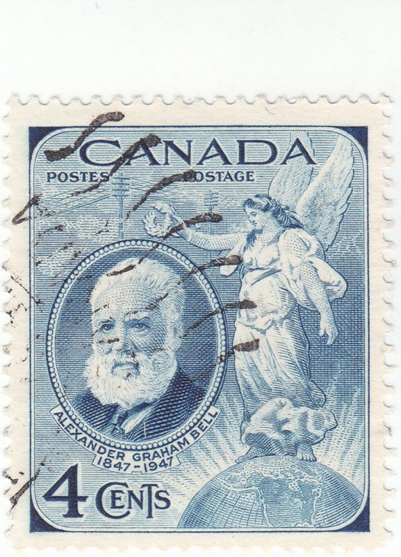 Canada - Scott # 274 - 4c Deep Blue - Alexander Graham Bell - Used ...