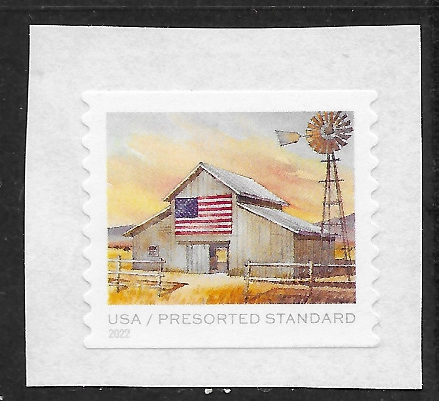US #5687 (10c) Flags On Barns - Barn Near Windmill | United States ...