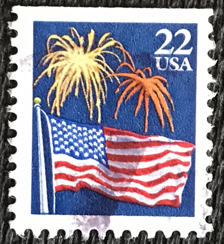 US #2276a Used Booklet Single Fireworks/“Old Glory” SCV $.25 L37 ...